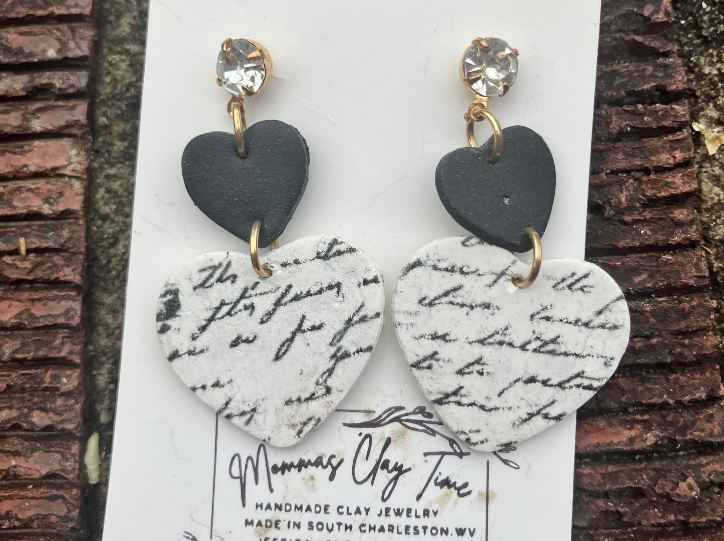 Valentines day Earrings- Love Notes – Mommas Clay Time